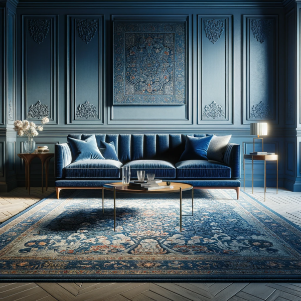 18 Rugs Ideas for Light and Navy Blue Couches with Pictures