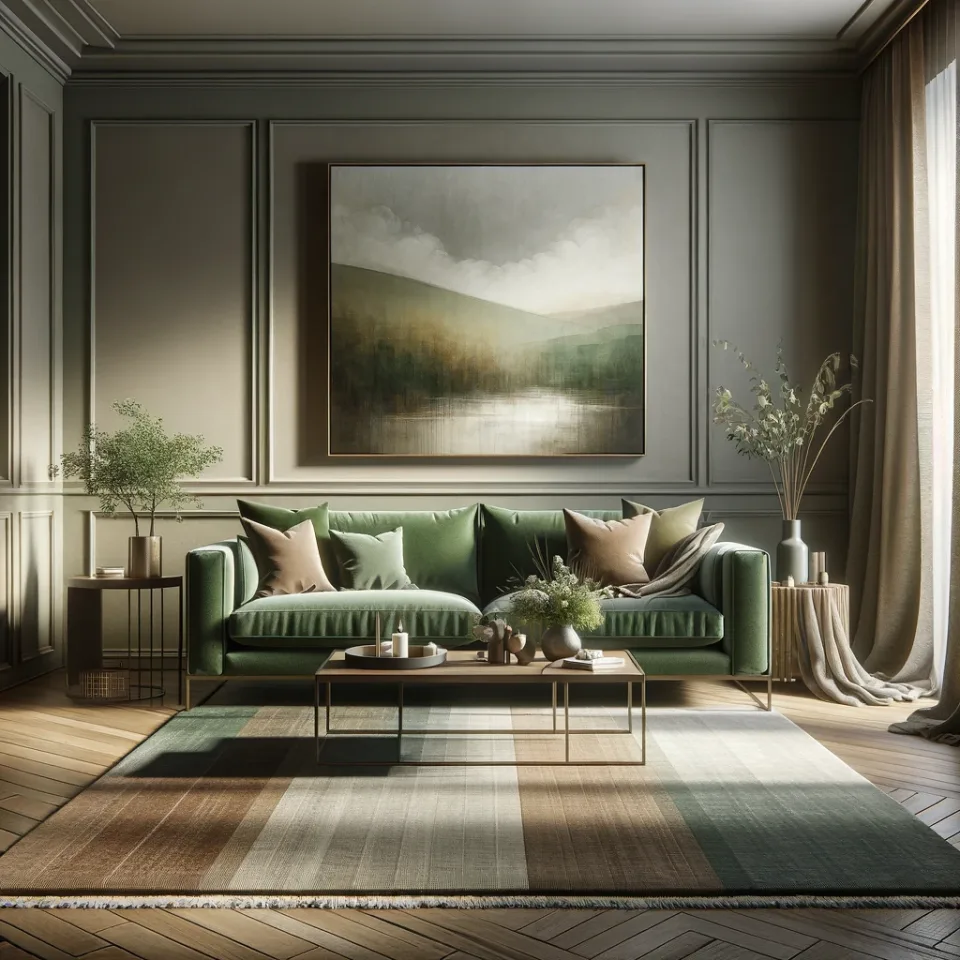 12 Rug Ideas for Green Couches with Pictures