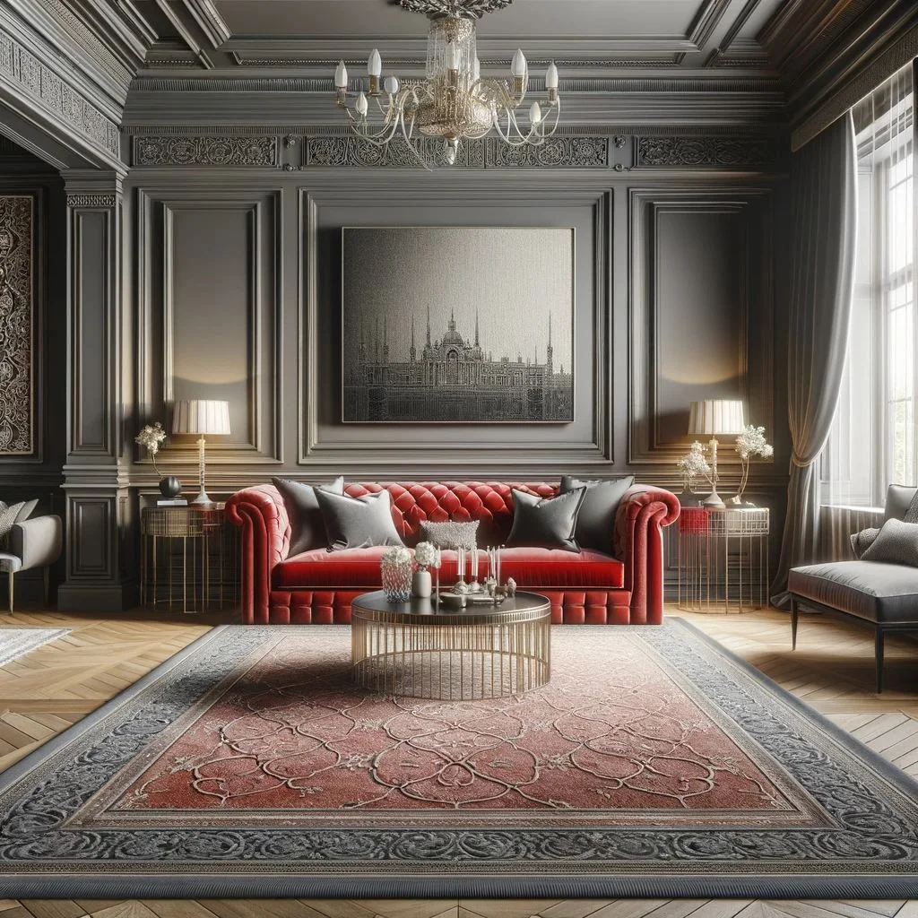 13 Rug Ideas for Red Couches with Pictures