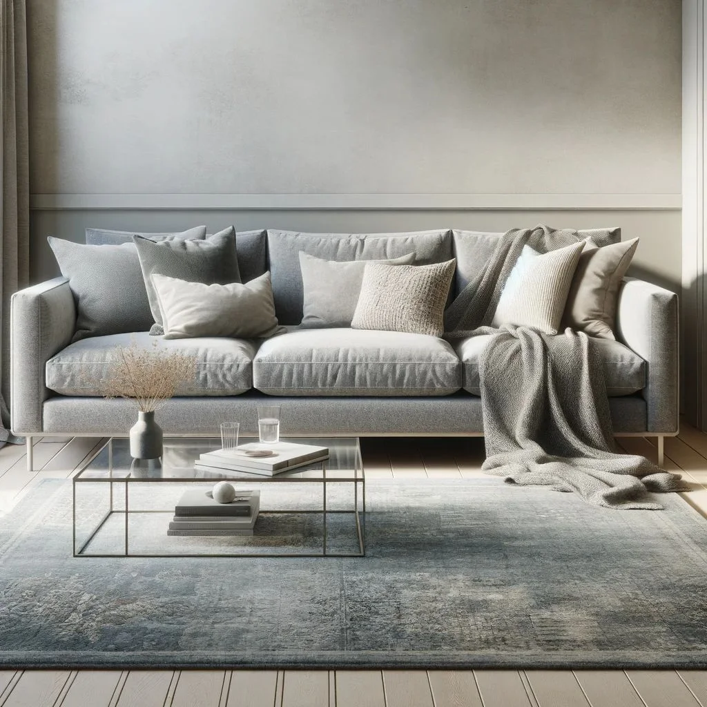 20 Rug Color Ideas for Gray Couches with Interior Photos