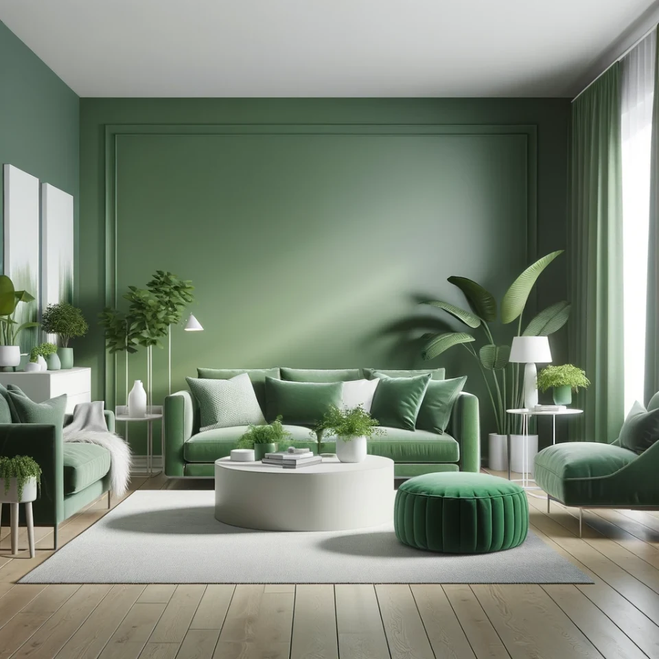 10 Ideal Furniture Colors to Elevate Green Walls