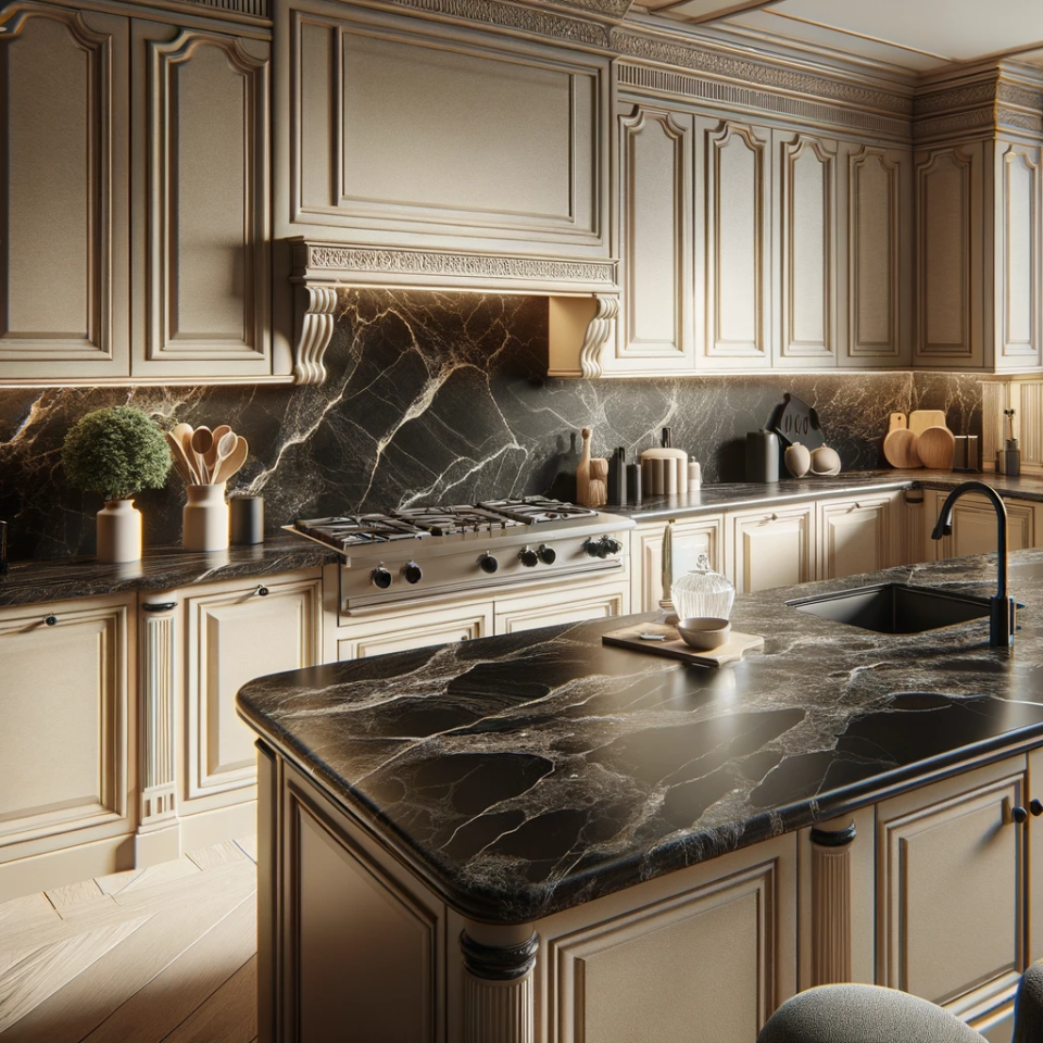 14 Kitchen Cabinet Color Ideas for Black Granite Countertops