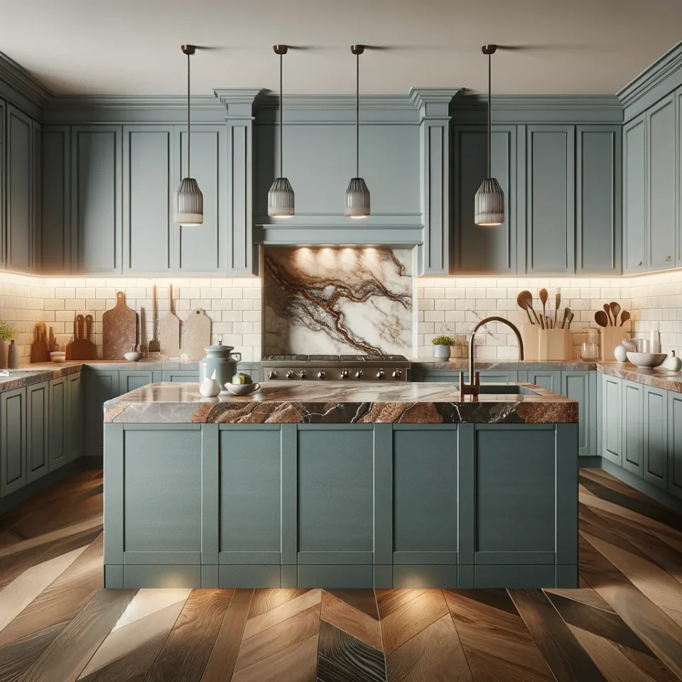 8 Kitchen Cabinet Color Ideas with Brown Granite Countertops