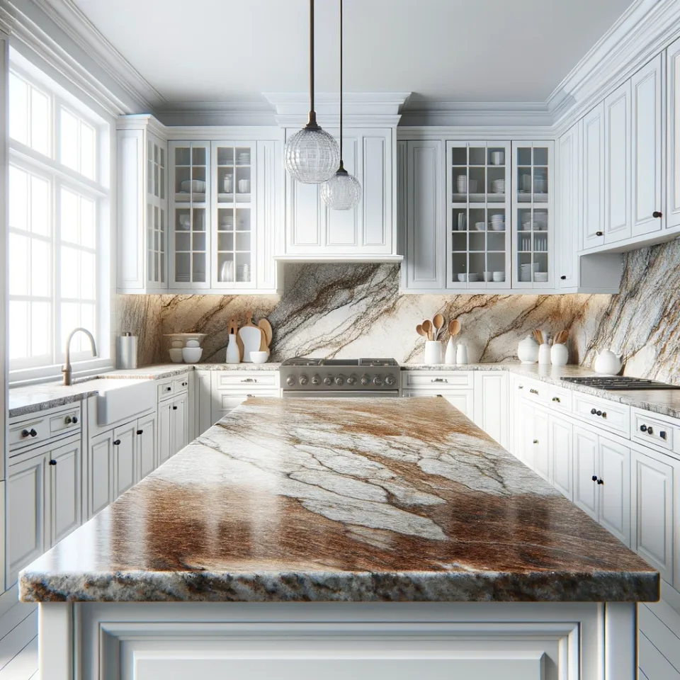 8 Kitchen Cabinet Color Ideas with Brown Granite Countertops