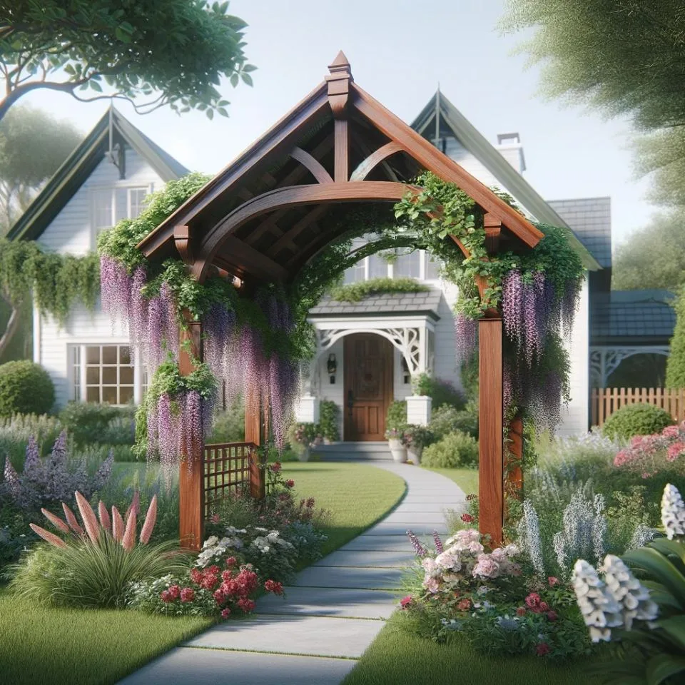 23 Beautiful and Unique Garden Arbor Arch Ideas and Designs