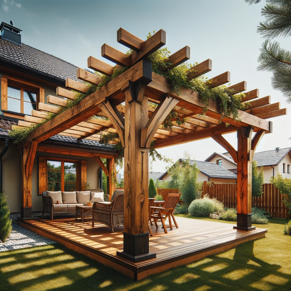 17 Pergola Ideas with the Roof Attached to the House